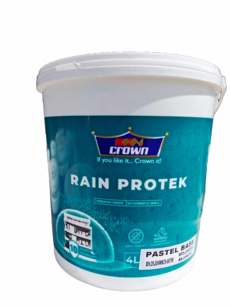 Crown Rain Protek – Fiber-Reinforced Waterproofing Paint(4Litres) - RANGI PAINT STORE